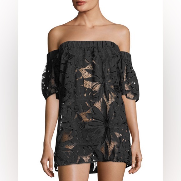 Milly | Swim | Milly Offtheshoulder Fluttersleeve Shift Coverup Dress ...